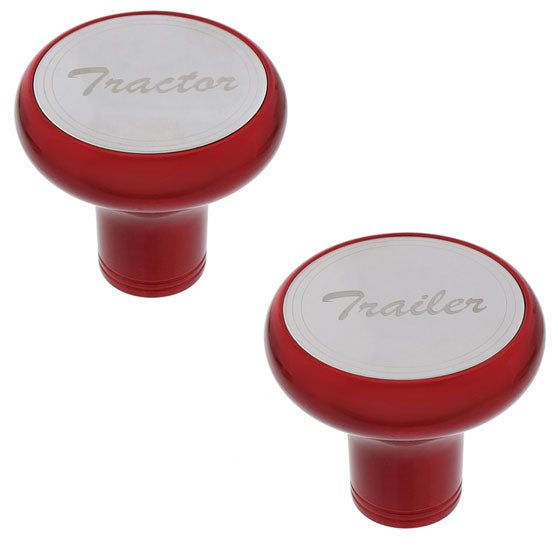 "Tractor" Deluxe Aluminum Screw-On Air Valve Knob w/ Stainless Plaque ...