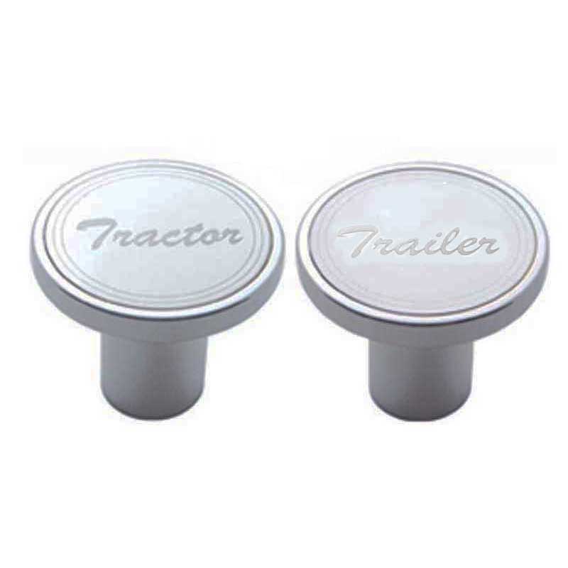 "Tractor" Air Valve Knob - Stainless Plaque W/ Cursive Script