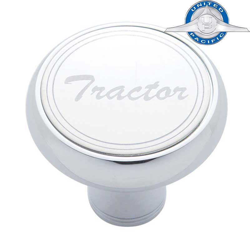 "Tractor" Deluxe Air Valve Knob - Stainless Plaque W/ Cursive Script