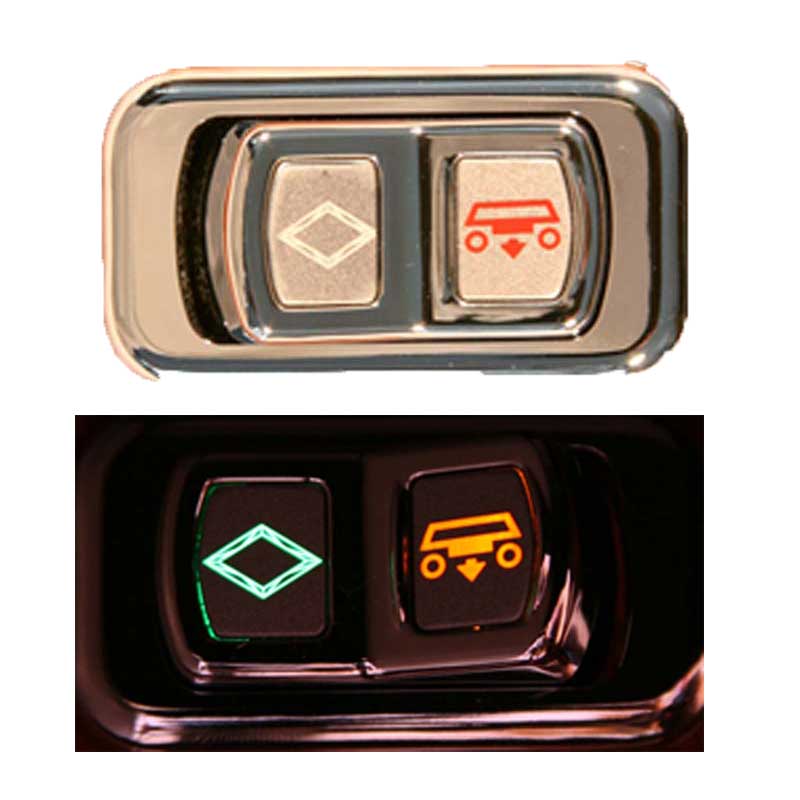 Chrome Actuator Buttons For Electric Rocker Switch