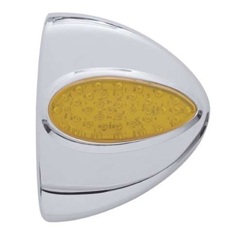 39 LED Teardrop Headlight Turn Signal Gauge Cover