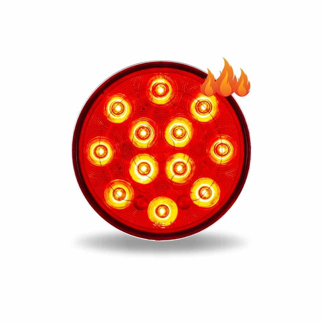 4" DUAL REVOLUTION RED STOP, TURN & TAIL TO WHITE BACK UP LED LIGHT W ...